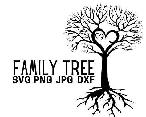 Levensboom Svg Boom Met Wortels Svg Levensboom Met Hart Svg Etsy België