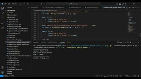 linear search regularandrekursif youtube