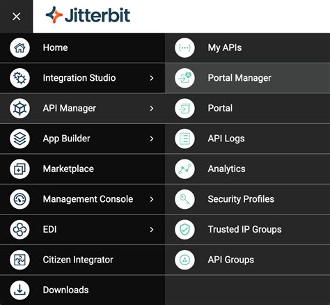 Portal Manager Page In Jitterbit Api Manager