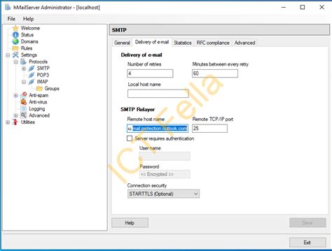 how to configure smtp relay on hmailserver iis mmc error ict fella