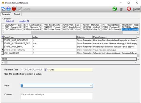 modules system management system administration parameter maintenance