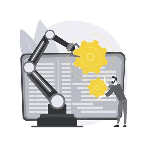 Collaborative Robotics Abstract Concept Vector Illustration Stock Vector Illustration Of