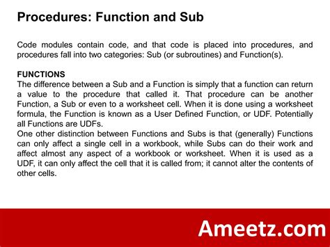 e learning excel vba programming lesson 2 ppt