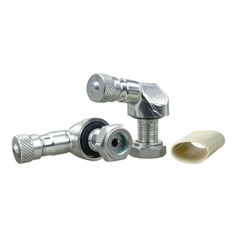 Ariete Silver 90 Degree Right Angle Tubeless Alloy Valve Stem Pair 8