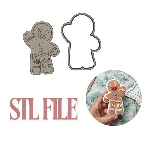Gingy Cookie Cutter And Debosser Stl File Etsy