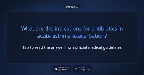 What Are The Indications For Antibiotics In Acute Asthma Exacerbation