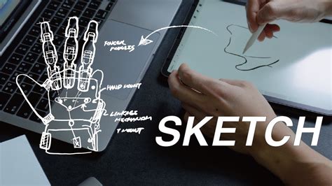 prosthetic hand design series 2 sketch youtube