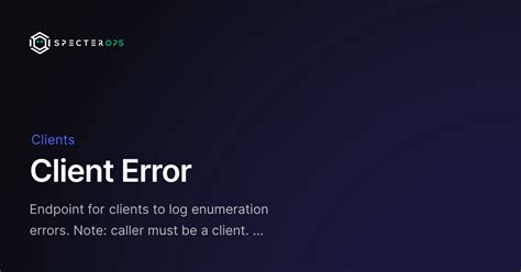 Client Error Specterops