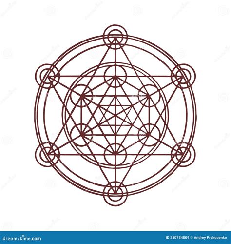 Cube Of Metatron Sacred Geometry Stock Vector Illustration Of Circle Iron