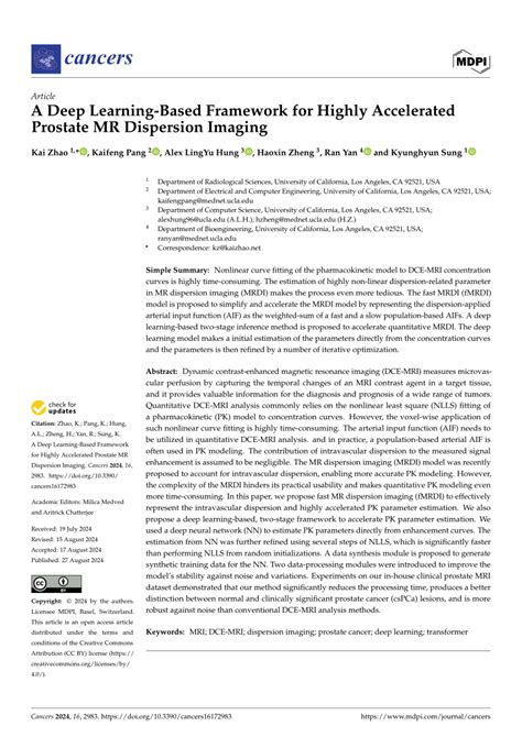 pdf a deep learning based framework for highly accelerated prostate