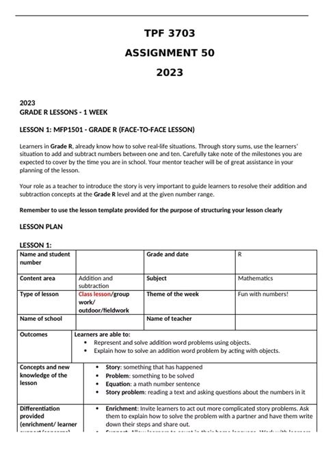 Tpf 3703 Assignment 50 2023 Cus3701 Curriculum Studies Eng1501