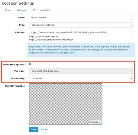 You Are Then Able To Set Live Network Stream Shows To Do Online Live Captions As Shown Above