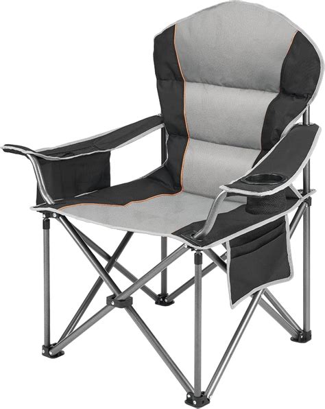 Bigleap Oversized Camping Chairs Folding Heavy Duty Padded Lawn Chair