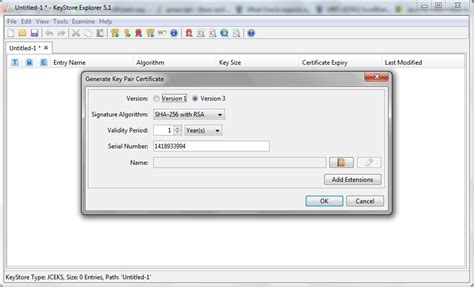 Java Keystore Explorer Created Key Pair Stack Overflow