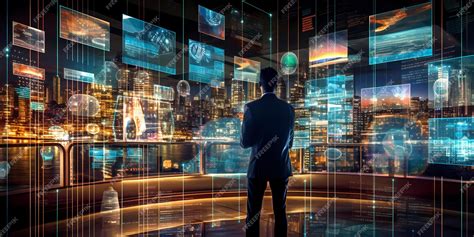 Premium Ai Image Digital Transformation Integration Between Technology And Business With