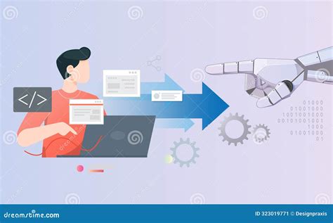 Automation Impact On Software Development Process Illustration Stock