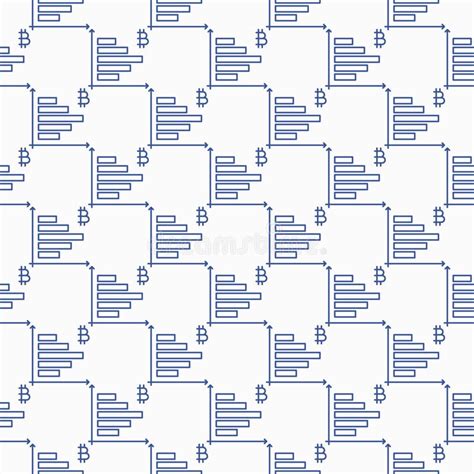 Bitcoin Graph Vector Crypto Trading Linear Seamless Pattern Stock