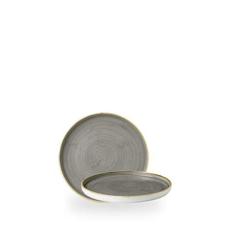 Churchill Stonecast Peppercorn Grey Walled Plate 157cm Mcneill Hotelware