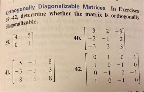 solved orthogonally diagonalizable matrices in exercises