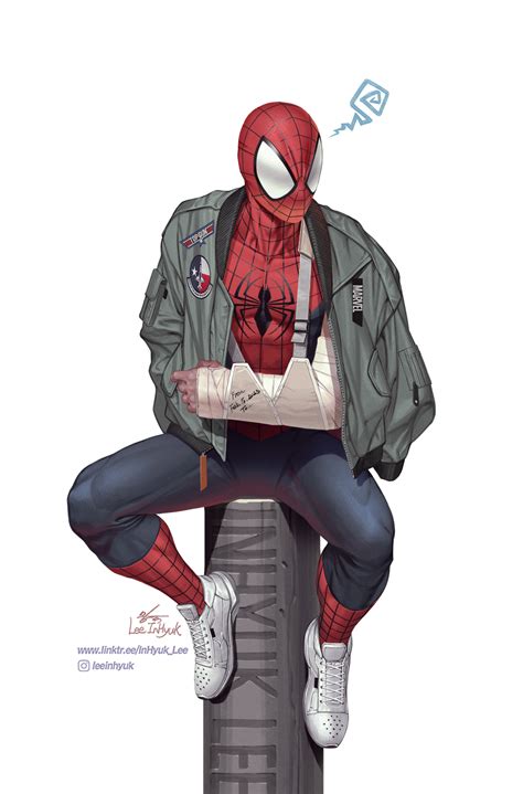 In Hyuk Lee Spider Man Marvel Spider Man Series Top Gun White