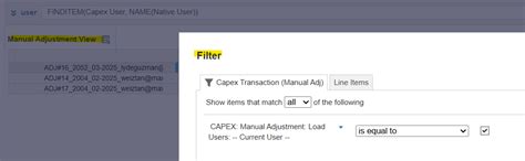 native user filter on module — anaplan community