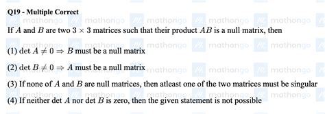 Solved If A And B ﻿are Two 3×3 ﻿matrices Such That Their