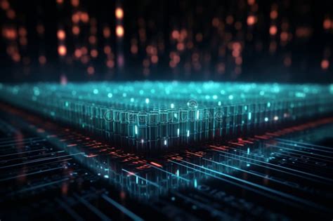 Binary Code Waves Depict Data Flow Digital Security In Internet