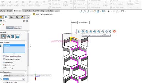 Solidworks Complex Part Modeling 1 Hexagonal Decorative Pot