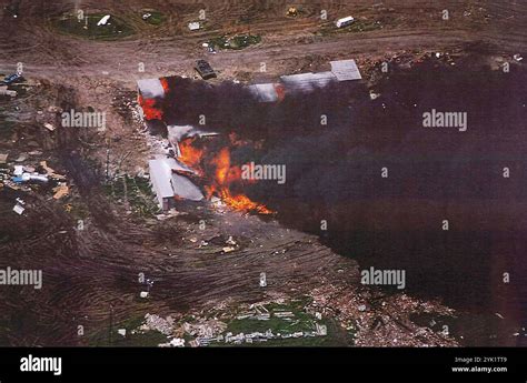 An Aerial Photograph Of The Branch Davidians Mount Carmel Center On