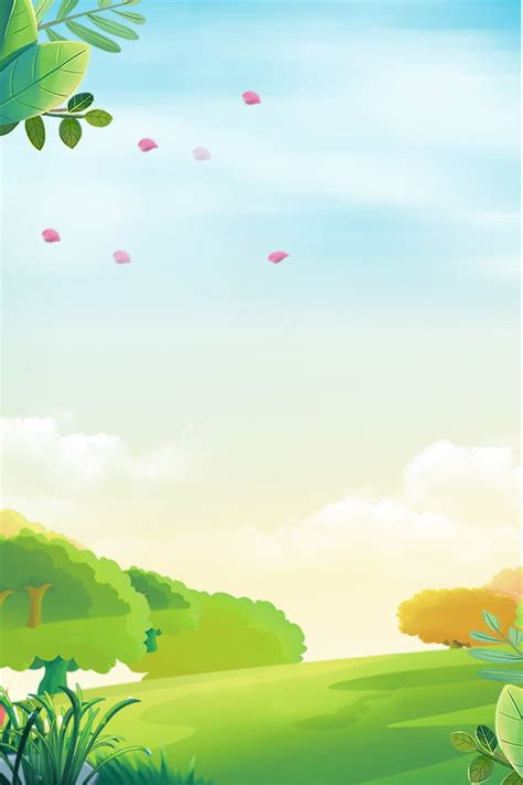 여름 초원 포스터 여름 한여름 나뭇잎 초원 구름 푸른 하늘 일광 나무들 배경 하늘 일광 나무들 배경 일러스트 및 사진 무료 다운로드 Pngtree