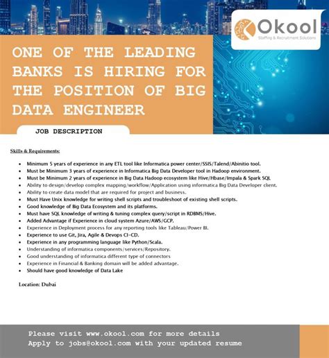 Okool On Linkedin Bigdata Bigdataengineer Datalake Etl Hadoop Dubaijobs Dubaiitjobs…