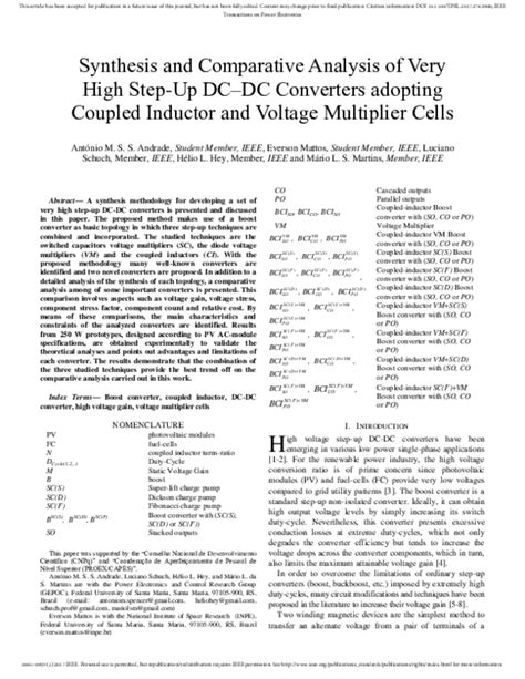 Synthesis And Comparative Analysis Of Very High Step Up Dc Dc Converters Adopting Coupled