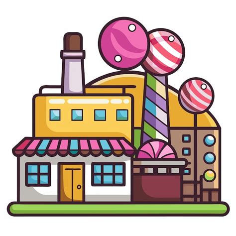 Premium Vector Fresh Candy Factory Vector Icon Illustration