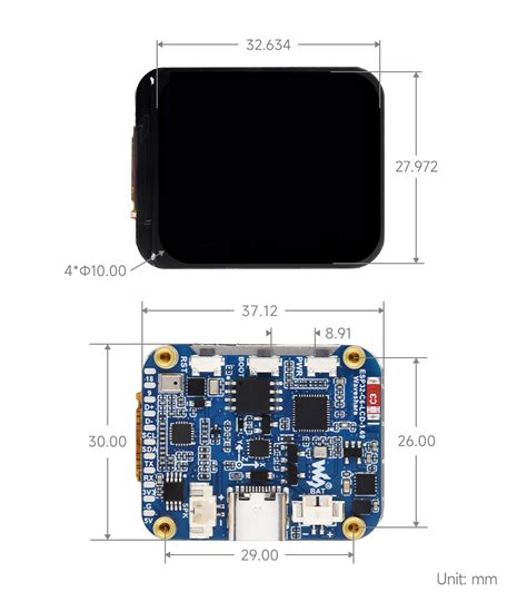 Esp32 C6 1 69inch Lcd Development Board 240×280 Pixels Supports Wi Fi 6 Ble 5 160mhz Risc V