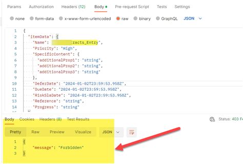 You Imagine We Build Forbidden Error Post Man Api Call