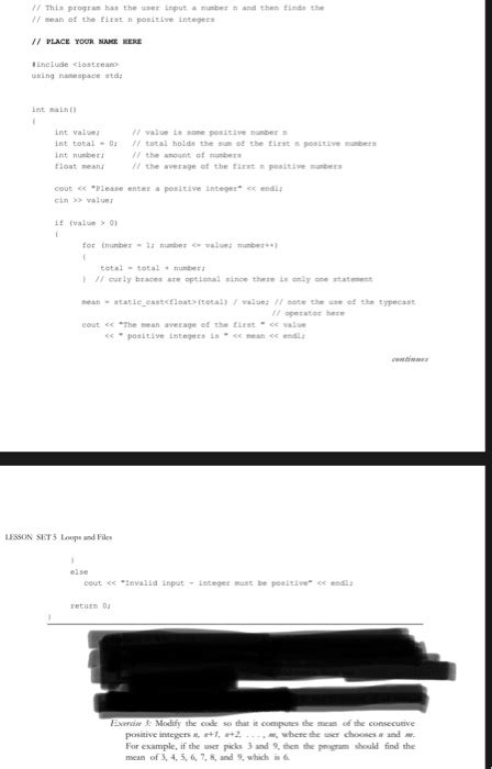SOLVED This Program Has The User Input A Number N And Then Finds The Mean Of The First N