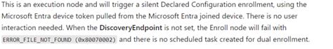 EmmDeviceID Config Refresh Bug Failed To Enroll Intune