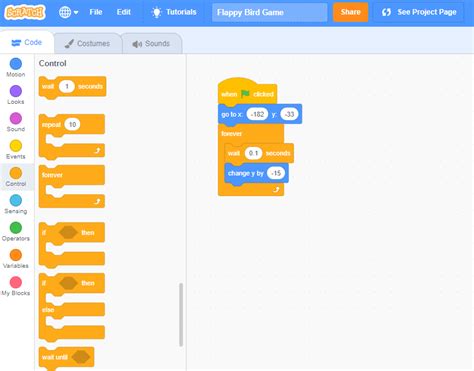 Make A Flappy Bird Game Using Scratch Codeearly Club