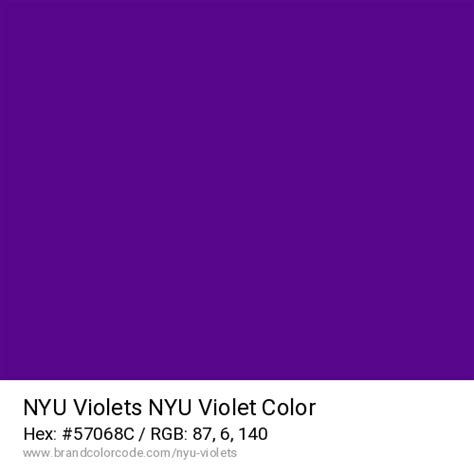Nyu Violets Brand Color Codes