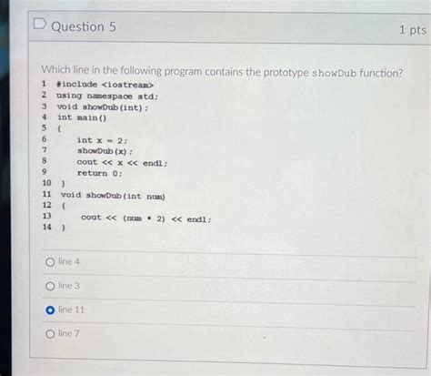solved which line in the following program contains the