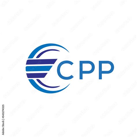 Cpp Letter Logo Cpp Blue Image On White Background Cpp Vector Logo