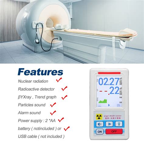 Portable Nuclear Radiation Detector Geiger Counter Radioactive