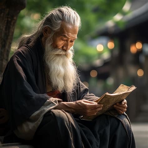 Premium AI Image A Man Reading A Book In Front Of A Tree