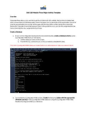 DAD Module Three Lab Template DAD Module Three Lab Template Christina Mosley Overview