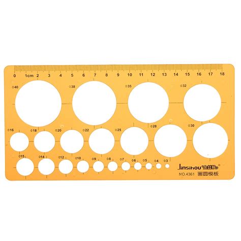 Small Circle Round Circular Drawing Template Kt Soft Plastifc Ruler Design Drafting Stencil