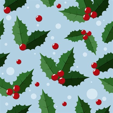 Motif De Gui Rouge Vecteur Premium