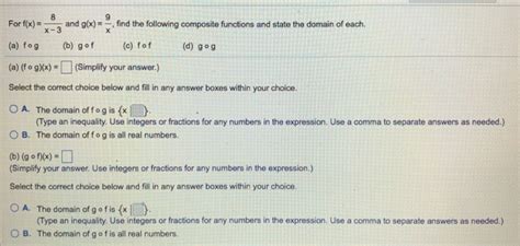 Solved For Fx And Gx Find The Following Composite
