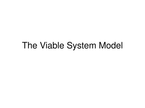 Ppt The Viable System Model Powerpoint Presentation Free Download