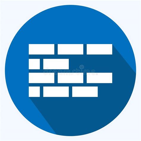 Icon Brickwork Suitable For Building Symbol Long Shadow Style Simple Design Editable Design
