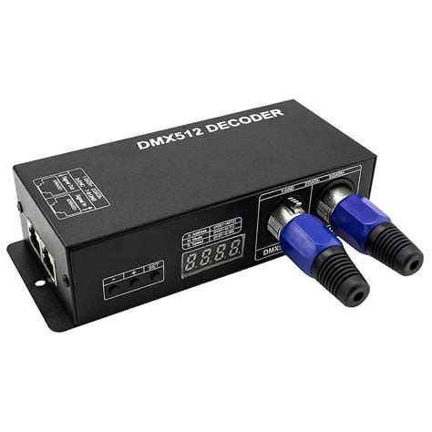 High Power Dmx Led Controller Led Dmx 512 Decoder Dimmer Driver Dc12v 24v For Led Rgb Strip Or